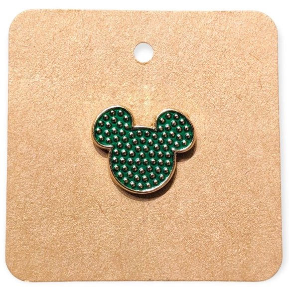 Disney | Jewelry | Mickey Mouse Disney Pin Green And Gold Mickey Icon ...